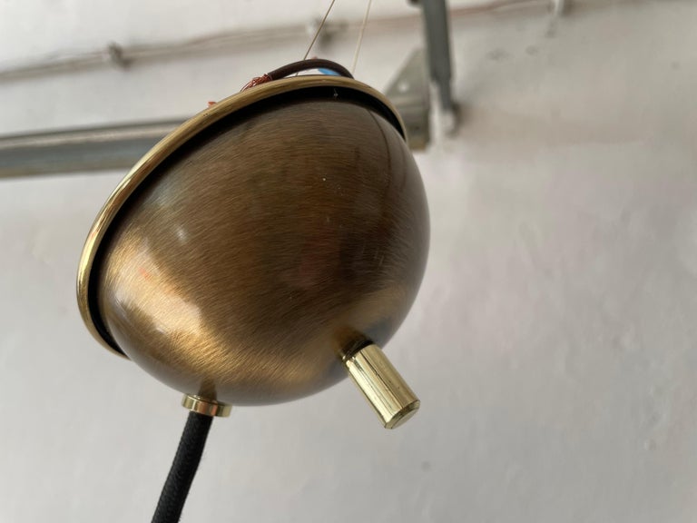Antique Brass Counterweight Ceiling Lamp, 1970s, France For Sale at 1stDibs