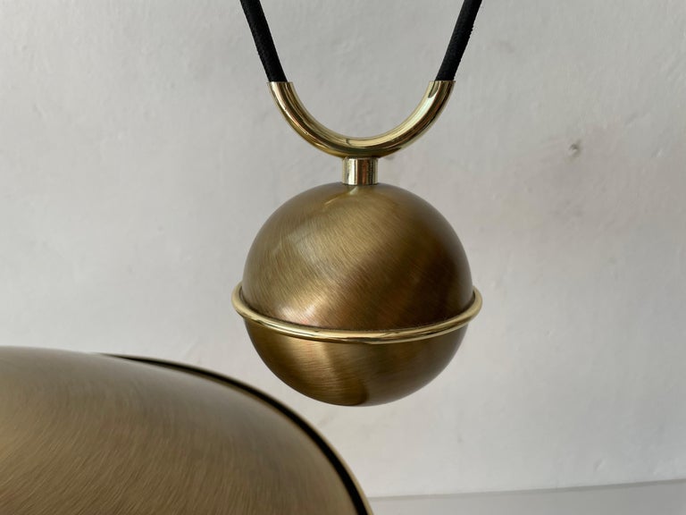 Antique Brass Counterweight Ceiling Lamp, 1970s, France For Sale at 1stDibs