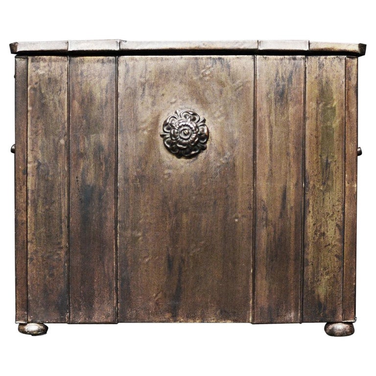 Antique Brass Effect Coal Bucket For Sale at 1stDibs