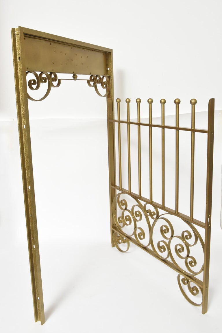 Antique Brass Finish on Iron Cashier Bank Teller or Post Office Cage ...