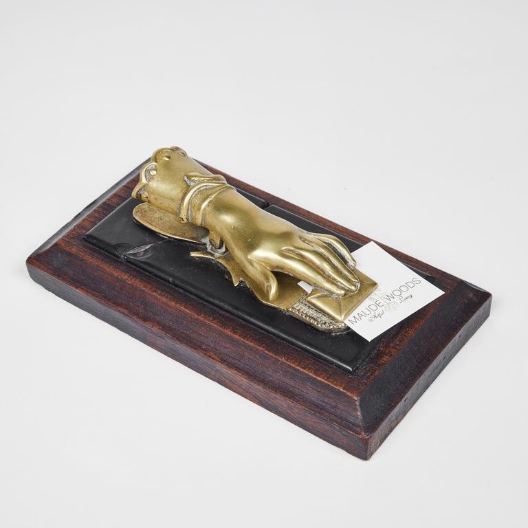 Antique Brass Lady's Letter Holder, France For Sale at 1stDibs