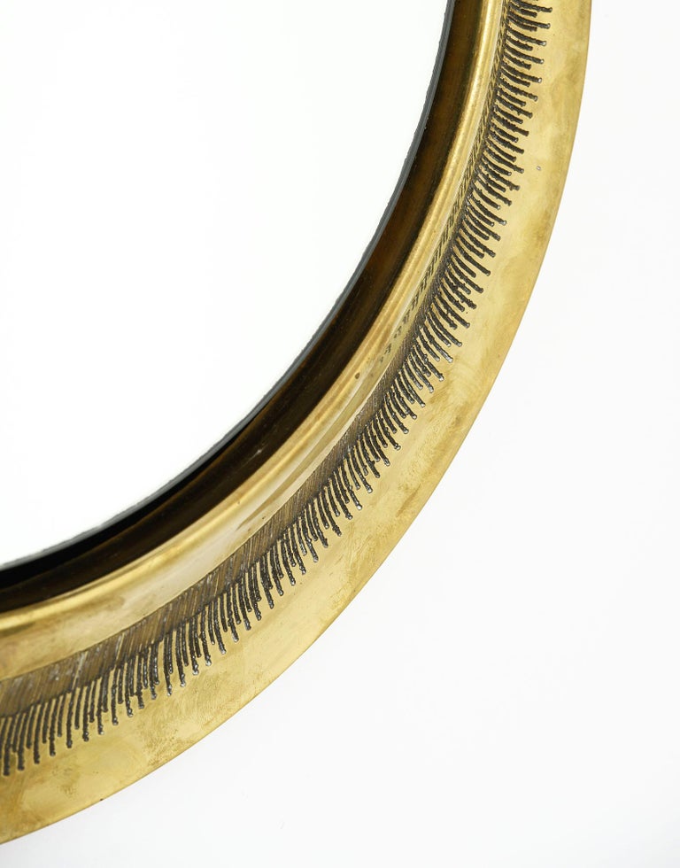 Antique Brass Mirror at 1stDibs