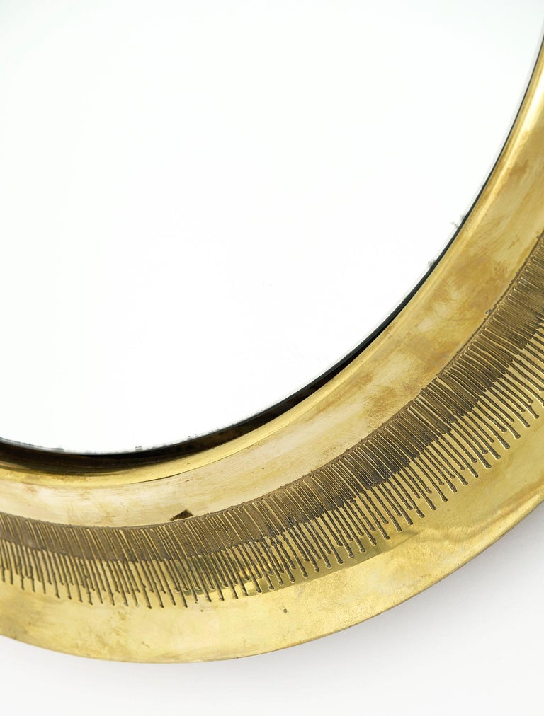 Antique Brass Mirror at 1stDibs