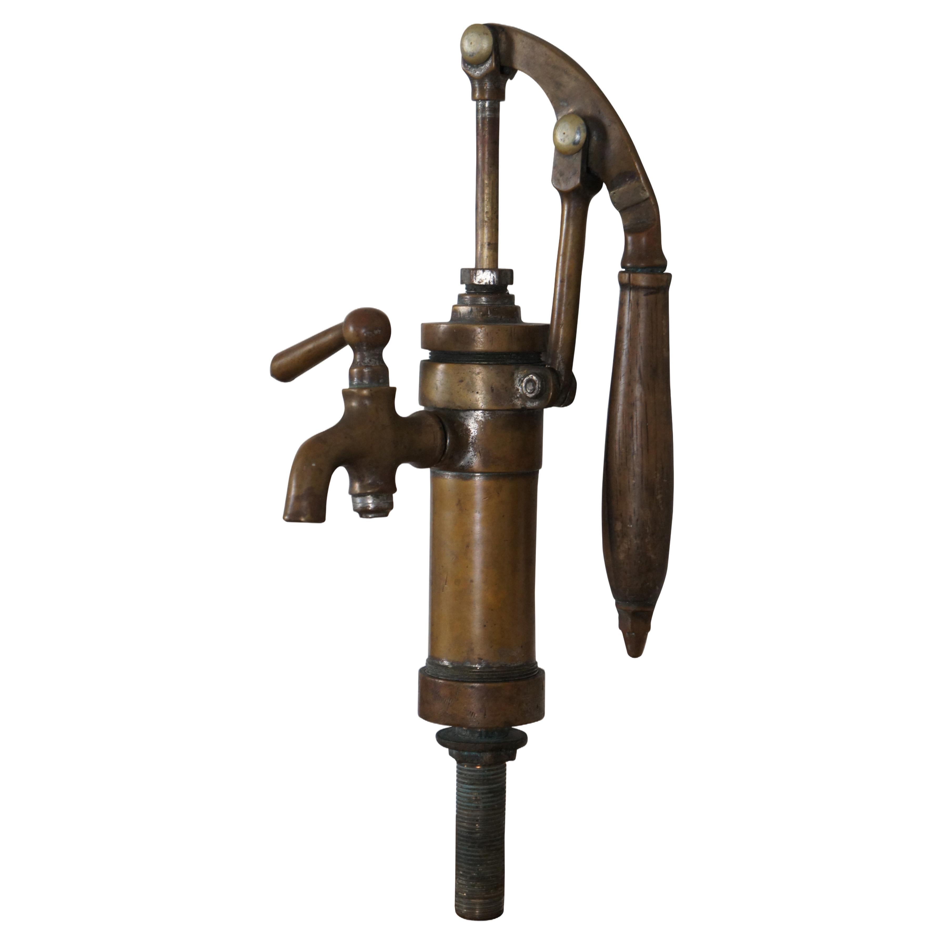 Antique Brass Nautical Maritime Bilge Boat Galley Lever Hand Water Pump ...