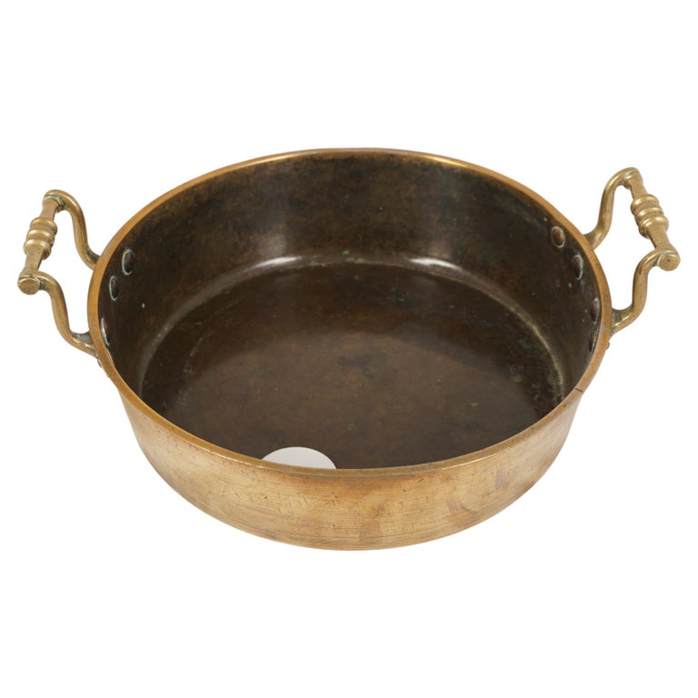 Antique Brass Pan, Victorian Double Handled Pan, Scotland 1880, H1075 ...