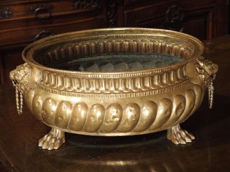Antique Brass Repousse Jardinière from France, circa 1860 at 1stDibs ...