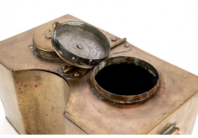 Antique Brass Ship’s Double Food Warming Vessel For Sale at 1stDibs