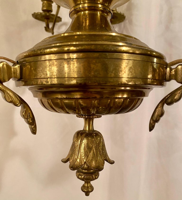Antique Brass Suspension Oil Lamp Chandelier, Circa 1860-1880 For Sale ...