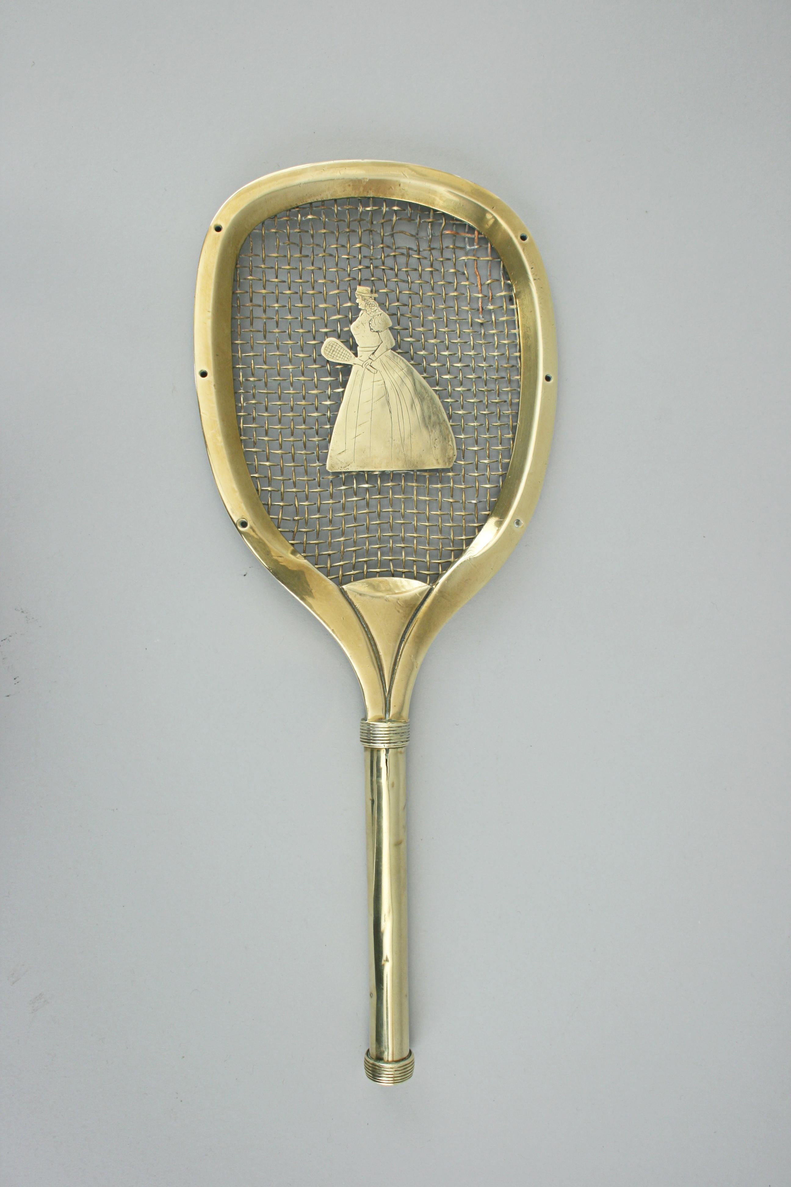 Antique Brass Tennis Racket For Sale at 1stDibs
