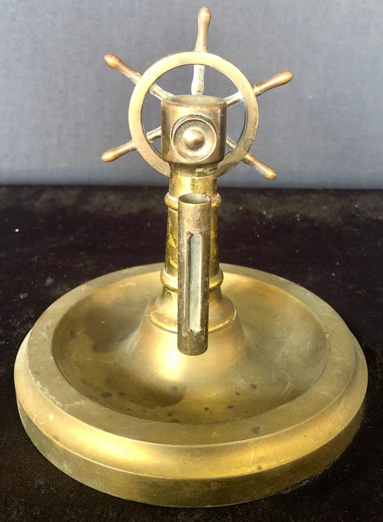 Antique Brass Wheel Cigar Cutter Tobacco Accessory For Sale at 1stDibs
