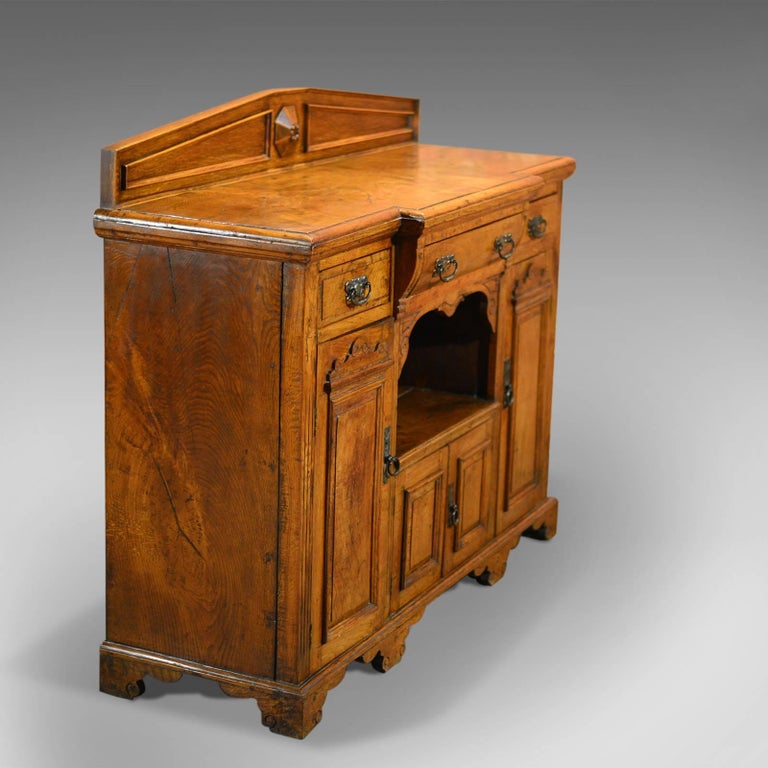 Antique Breakfront Sideboard, Victorian Buffet Cupboard at 1stDibs