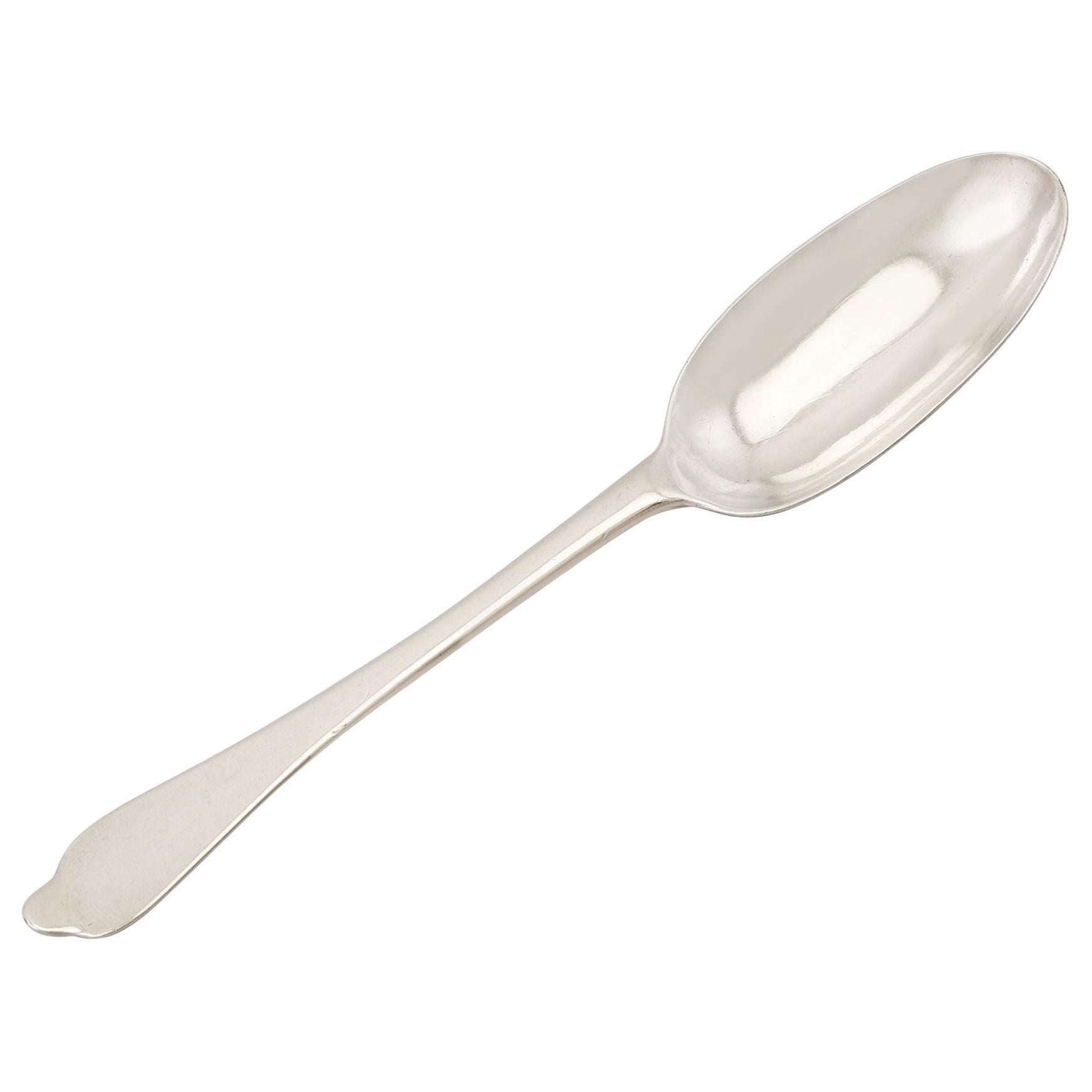 Antique 1700s Britannia Standard Silver Gilt Trefid Rat Tail Pattern ...