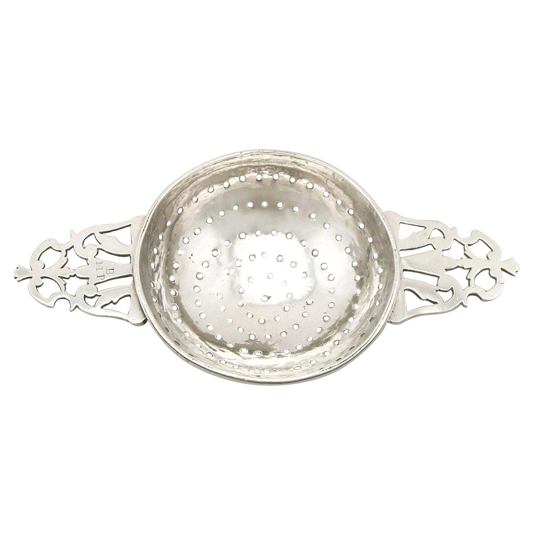 Antique European Silver Strainer For Sale at 1stDibs