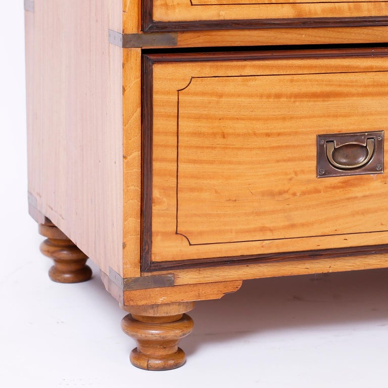 Antique British Colonial Campaign Chest with Pullout Desk For Sale at ...