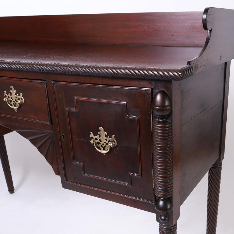 Antique British Colonial Caribbean Mahogany Server For Sale at 1stDibs