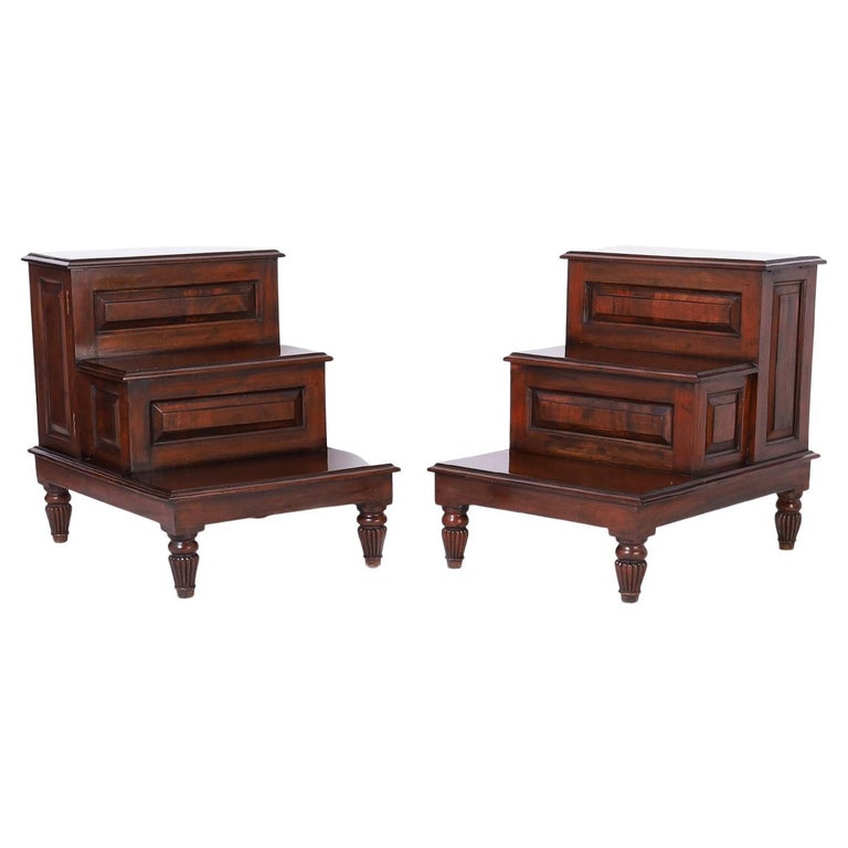 Antique British Colonial Step Down Stands or Tables For Sale at 1stDibs