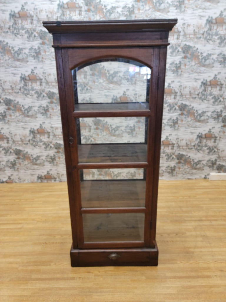 Antique British Colonial Wood and Glass Display Case For Sale at 1stDibs