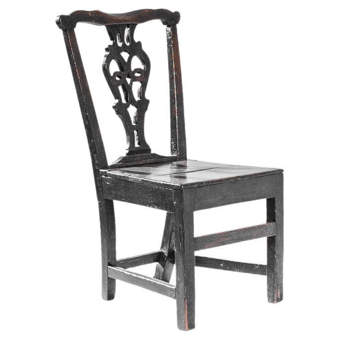 Antique British Oak Chair with Original Patina at 1stDibs