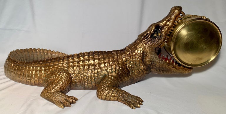 Antique Bronze Alligator Clock, circa 1900 at 1stDibs