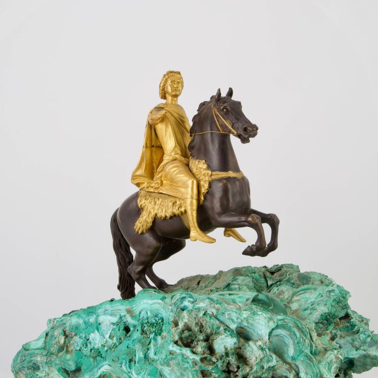 Antique Bronze and Malachite Statue of Peter the Great, circa 1780 For ...