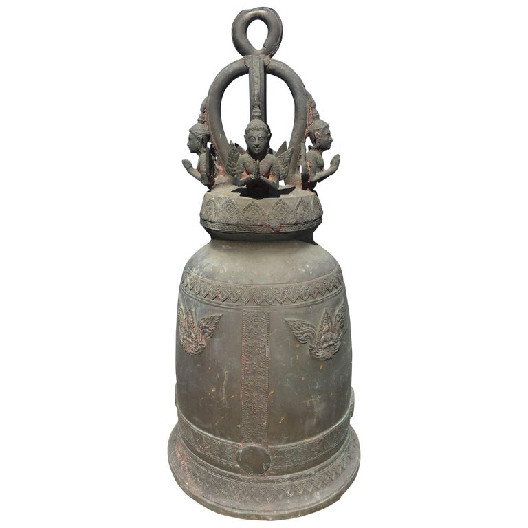 Antique Bronze Bell with Resonating Pleasing Sound at 1stDibs