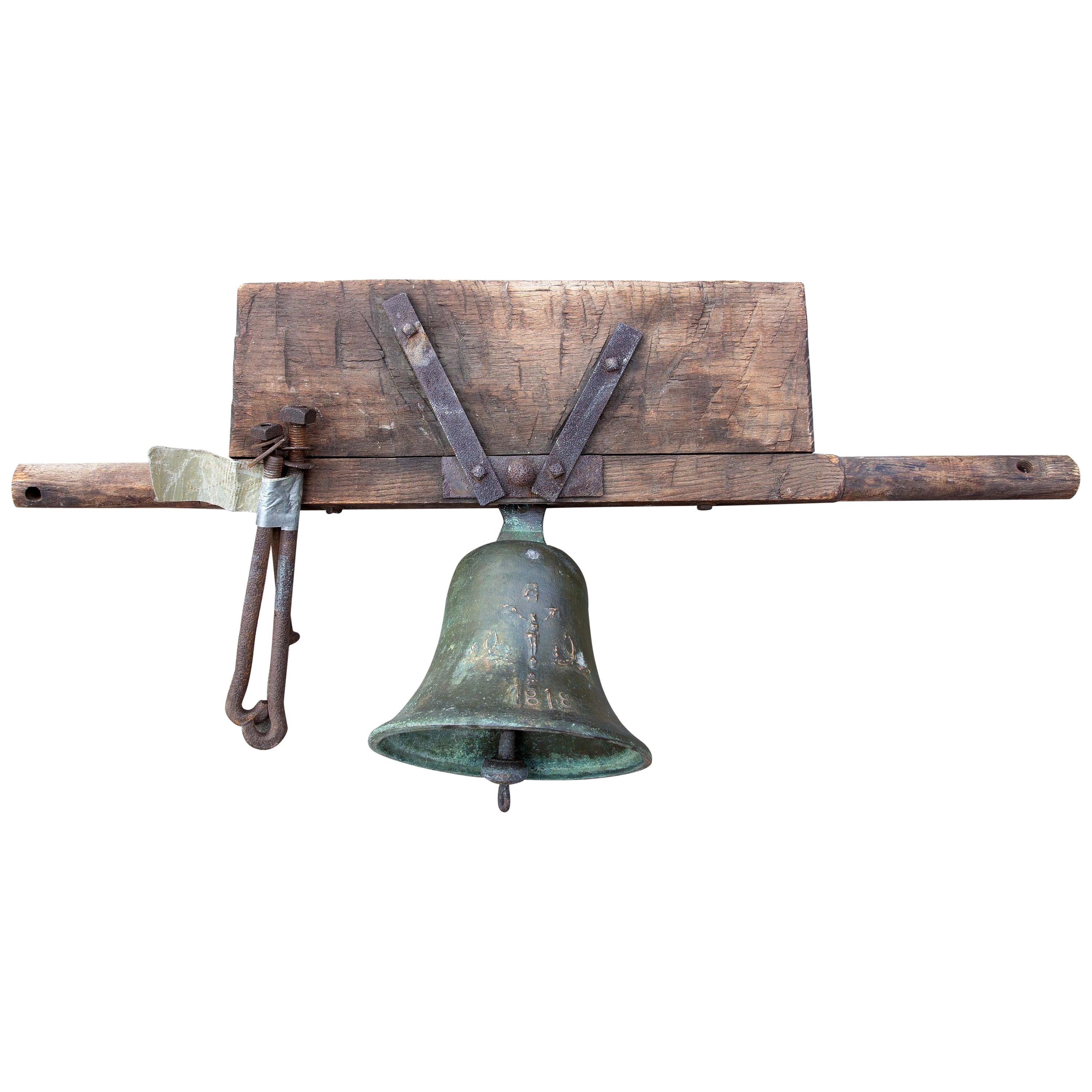 Antique Bronze Church Bell Dated 1818 For Sale at 1stDibs | antique ...