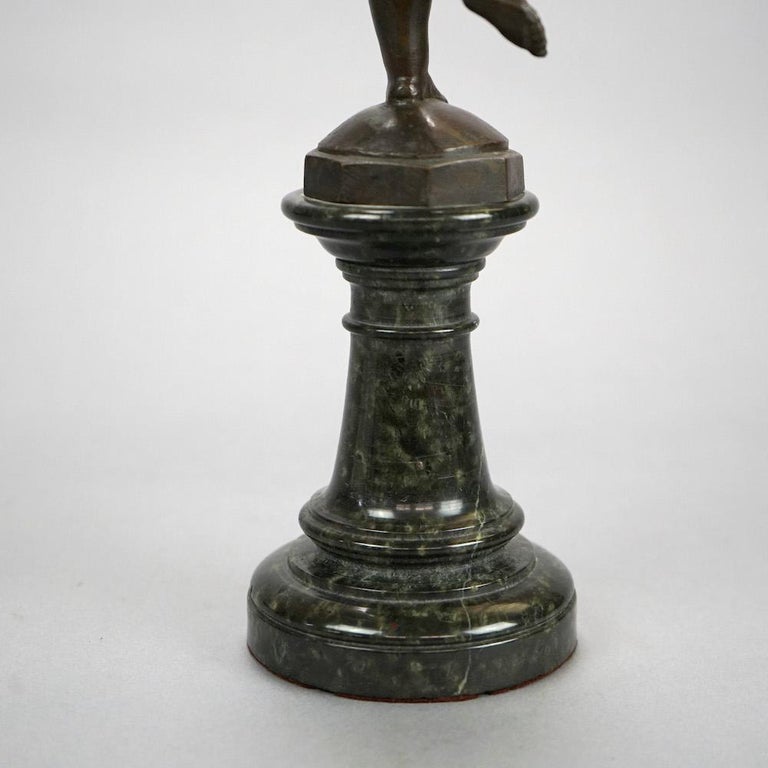 Antique Bronze Cupid and Dolphin Statue on Marble Plinth 19th C For ...