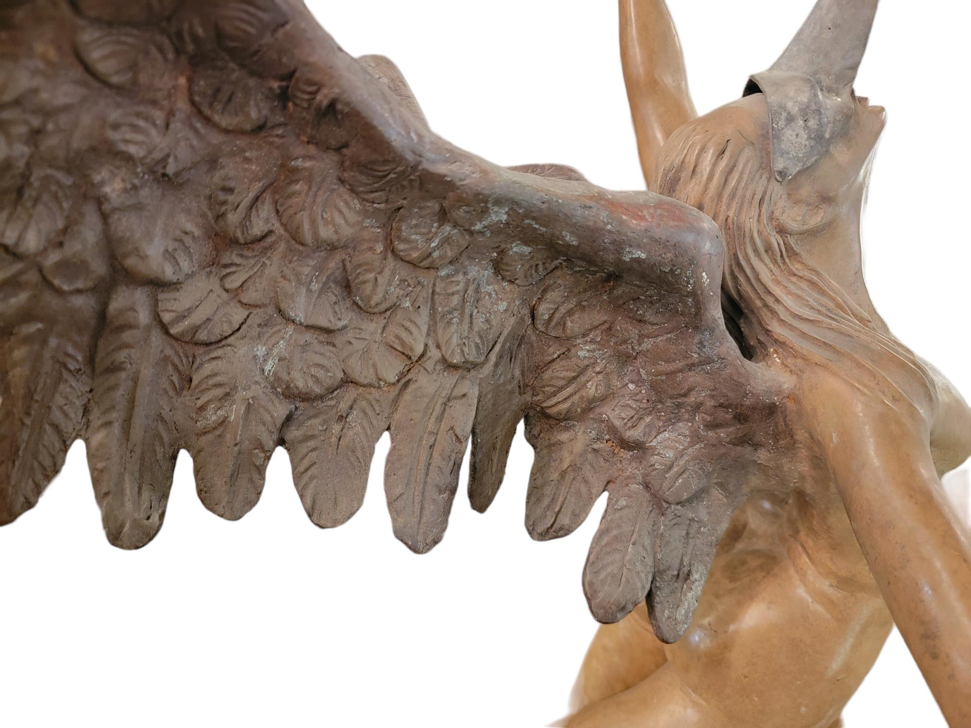 Antique Bronze Female Balancing Angel For Sale at 1stDibs