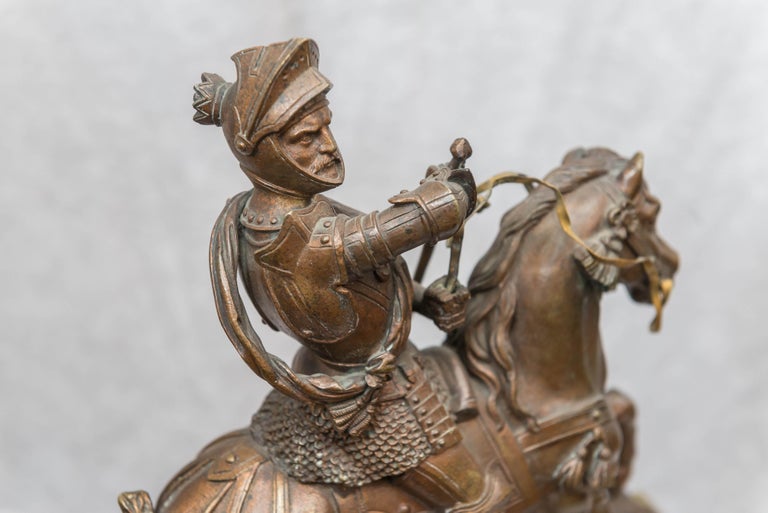 Antique Bronze Figure of a Knight on a Horse at 1stDibs | knight on a horse