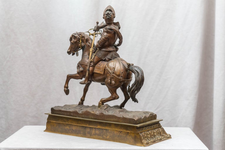 Antique Bronze Figure of a Knight on a Horse at 1stDibs | knight on a horse