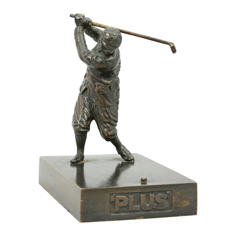 Antique Bronze Golf Figure at 1stDibs