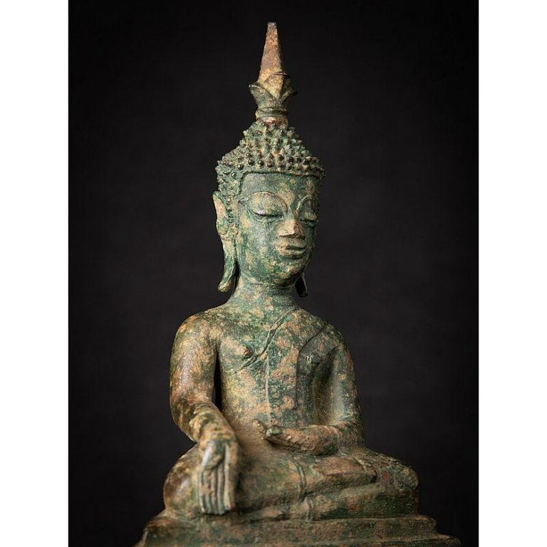 Antique Bronze Laos Buddha Statue from Laos For Sale at 1stDibs