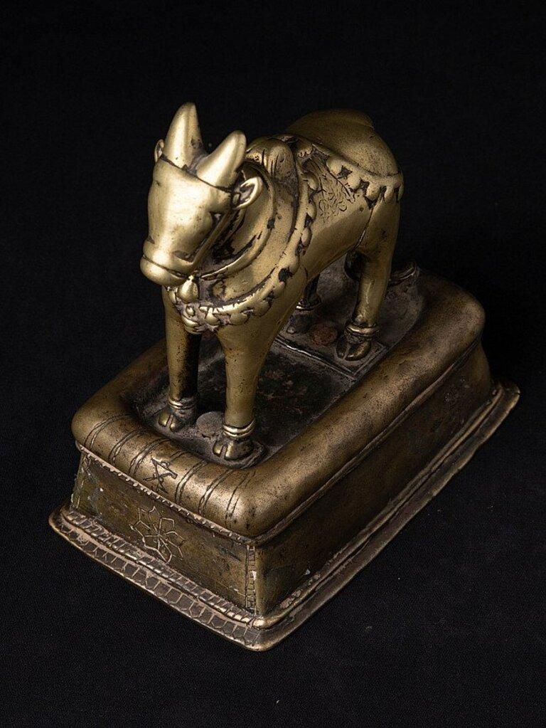 Antique bronze Nandi Bull from India from India For Sale at 1stDibs