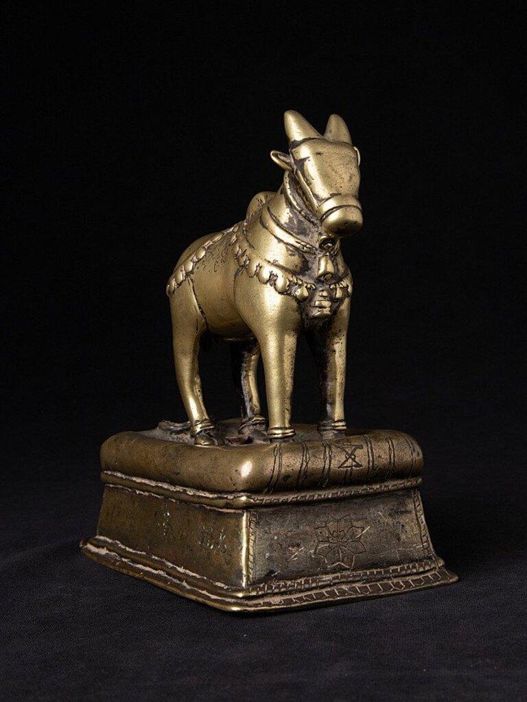 Antique bronze Nandi Bull from India from India For Sale at 1stDibs