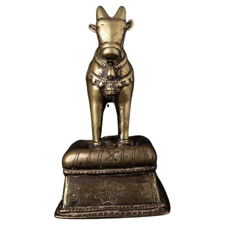 Antique bronze Nandi Bull from India from India For Sale at 1stDibs