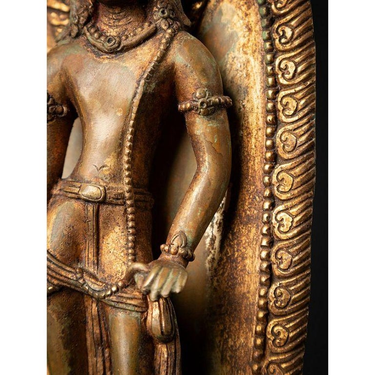 Antique Bronze Nepali Bodhisattva Avalokiteshvara, Padmapani from Nepal ...