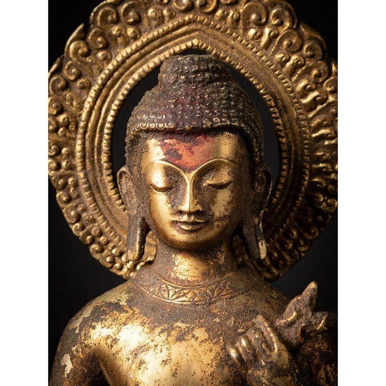 Antique Bronze Nepali Buddha Statue from Nepal For Sale at 1stDibs