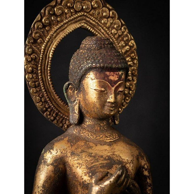 Antique Bronze Nepali Buddha Statue from Nepal For Sale at 1stDibs