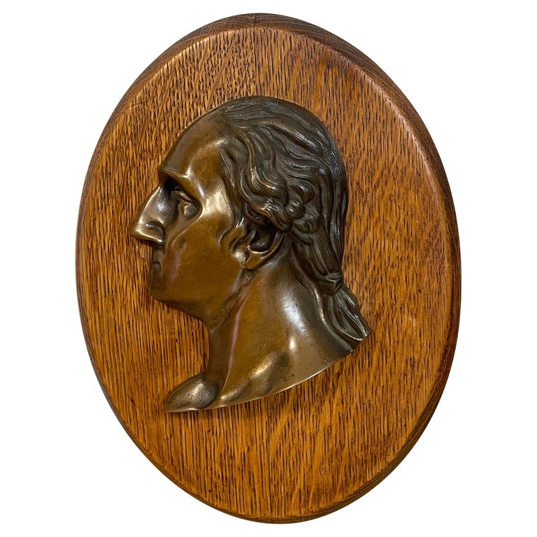 Antique Bronze Portrait Plaque of George Washington, C 1880 For Sale at ...