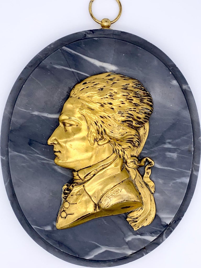 Louis XVI Relief Bust Marble Bleu-Turquin, Paris For Sale at 1stDibs