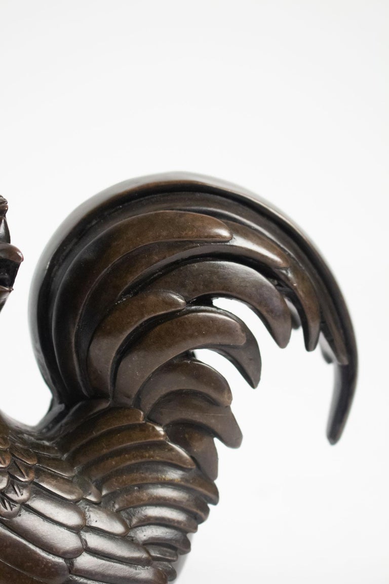 Antique Bronze Rooster, China, 1880 at 1stDibs