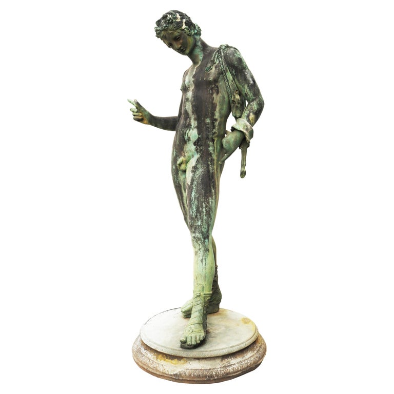Antique Bronze Statue of Narcissus For Sale at 1stDibs
