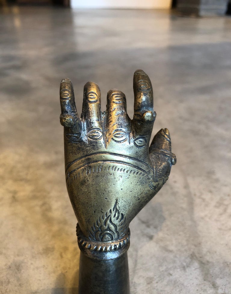 Antique Bronze Votive Hand from India For Sale at 1stDibs