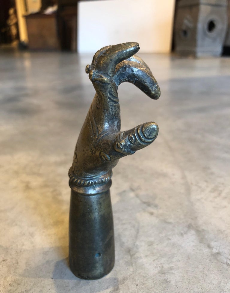 Antique Bronze Votive Hand from India For Sale at 1stDibs