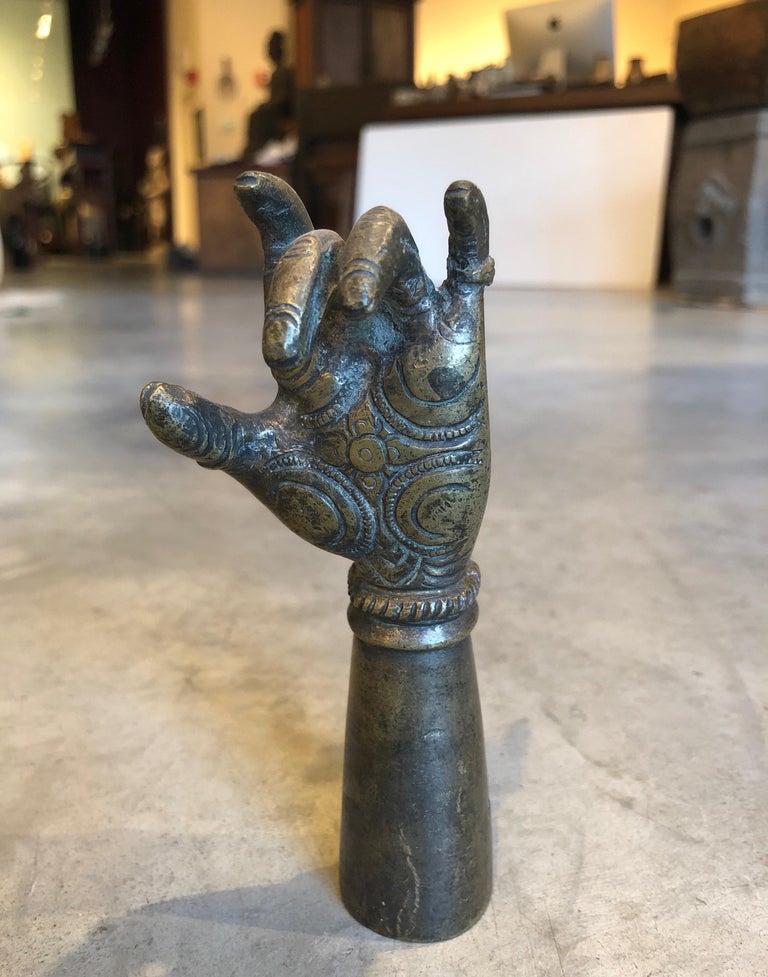 Antique Bronze Votive Hand from India For Sale at 1stDibs
