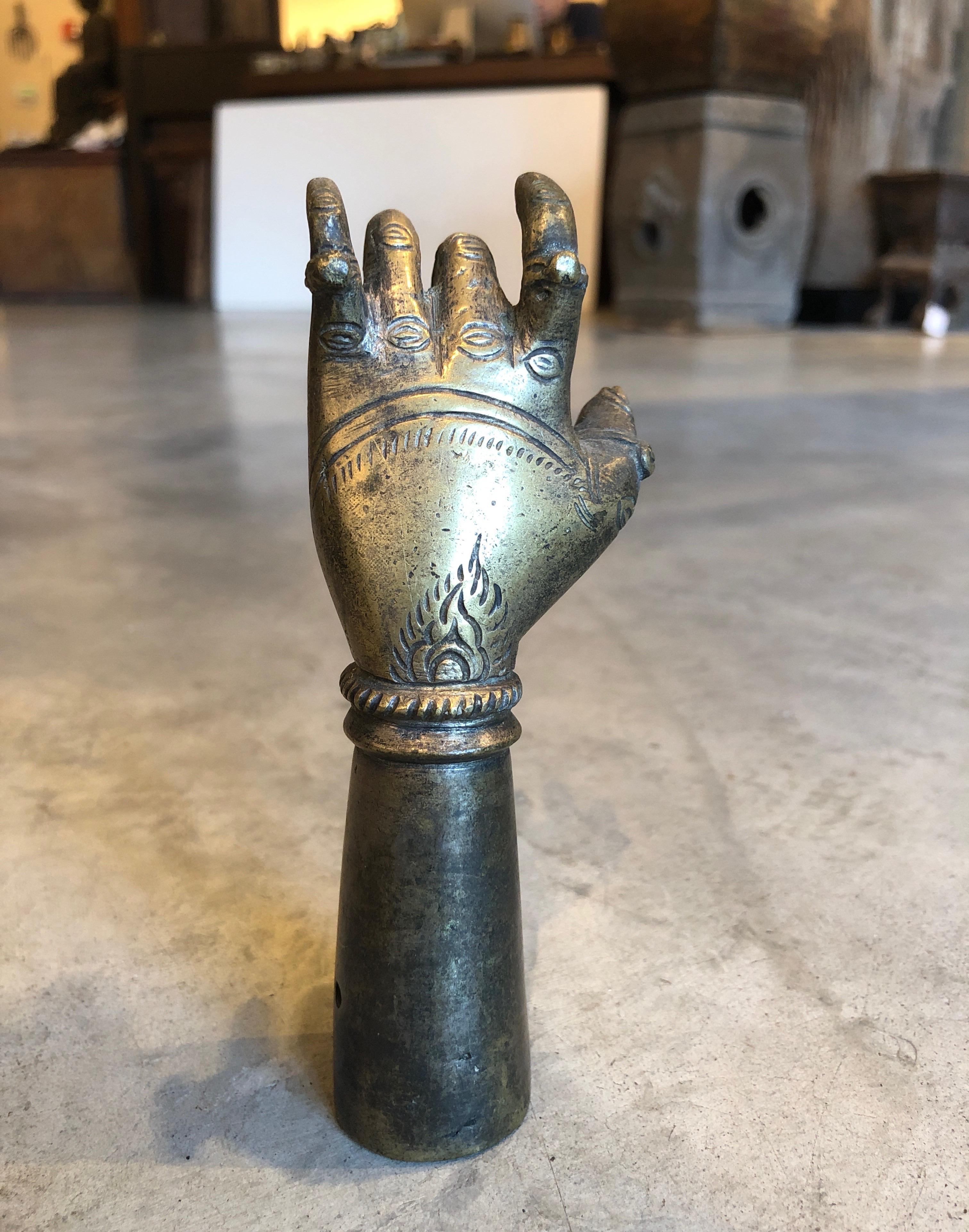 Antique Bronze Votive Hand from India at 1stDibs