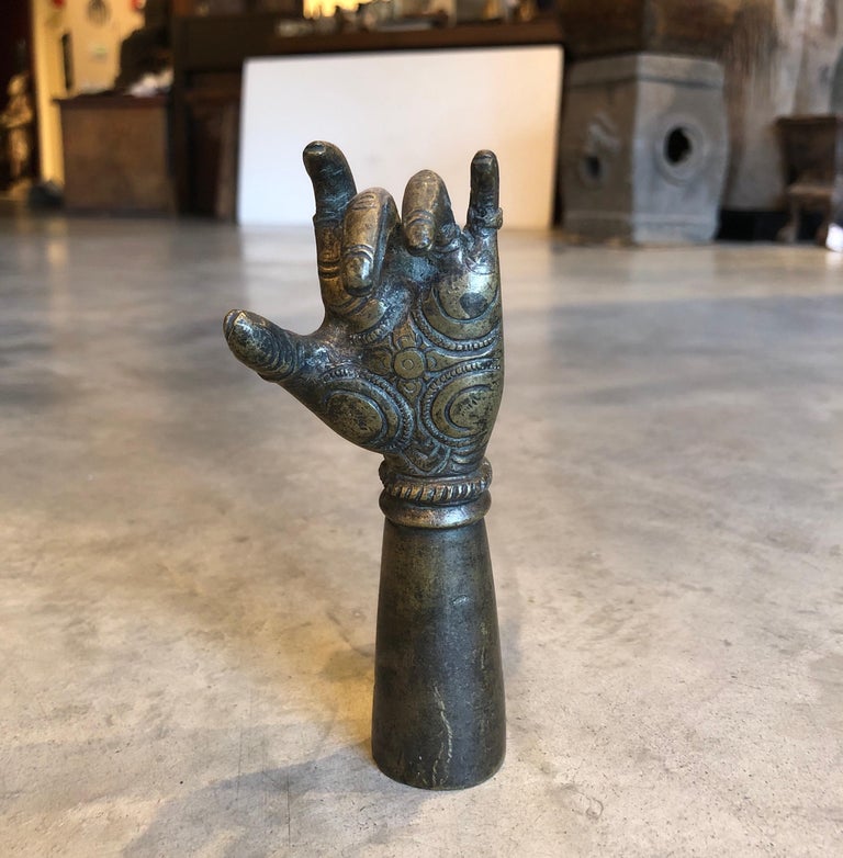 Antique Bronze Votive Hand from India For Sale at 1stDibs