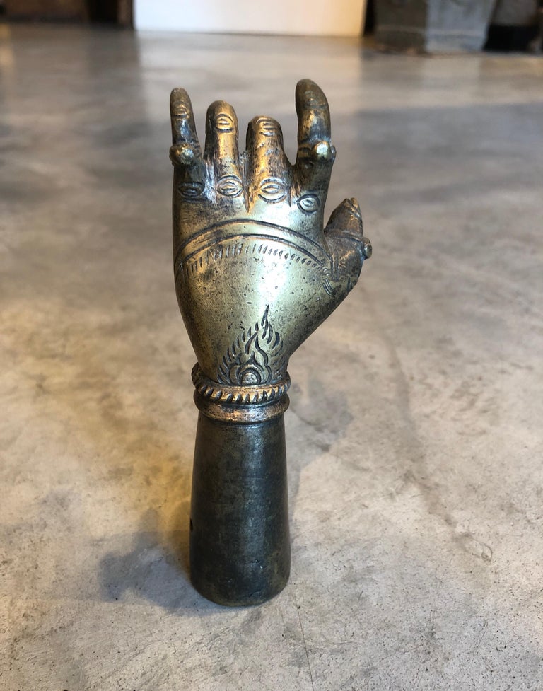 Antique Bronze Votive Hand from India For Sale at 1stDibs
