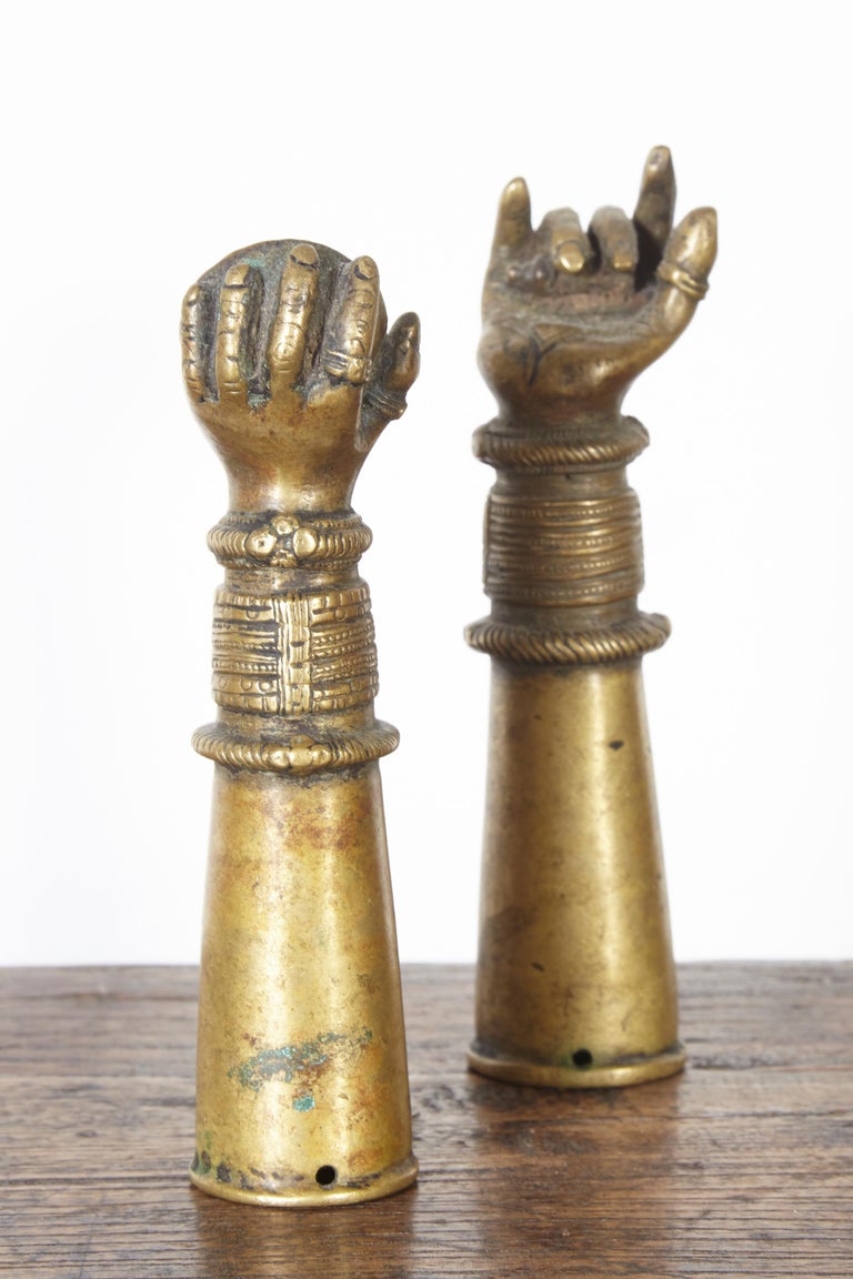 Antique Bronze Votive Hands from India at 1stDibs