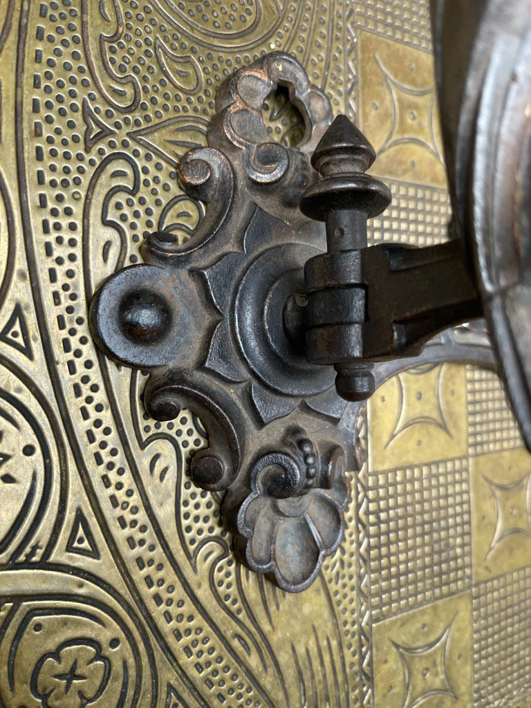 Antique Bronzed Iron Wall Key or Coat Rack with Movable Parrot ...